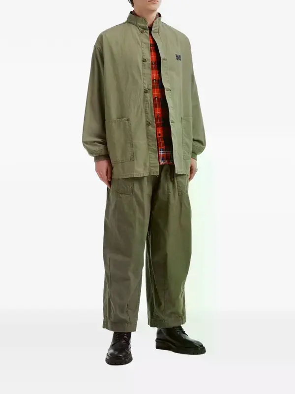Needles Pleated Wide-leg Trousers