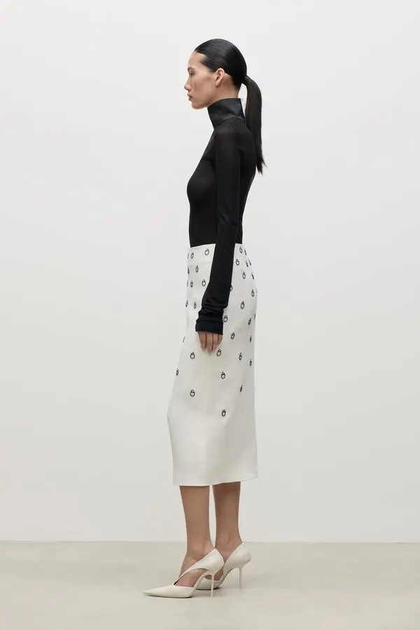 Victoria Beckham Long Sleeve Sheer Top