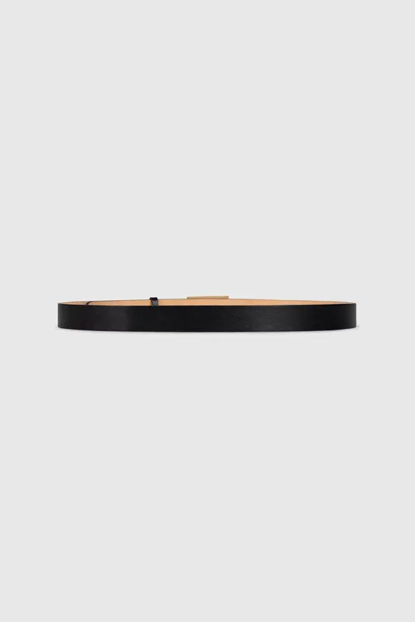 Victoria Beckham Portofino Guilloché Belt 25mm Shiny Leather