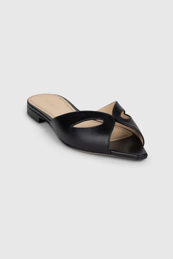 Victoria Beckham Harlow Mask Flat Sandal Nappa Leather