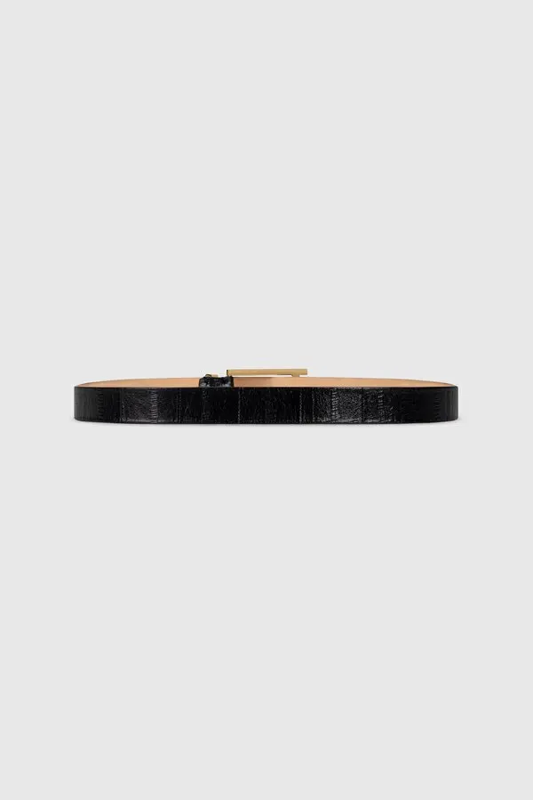 Victoria Beckham Dorian Pin-buckle Belt 25mm Printed Leather