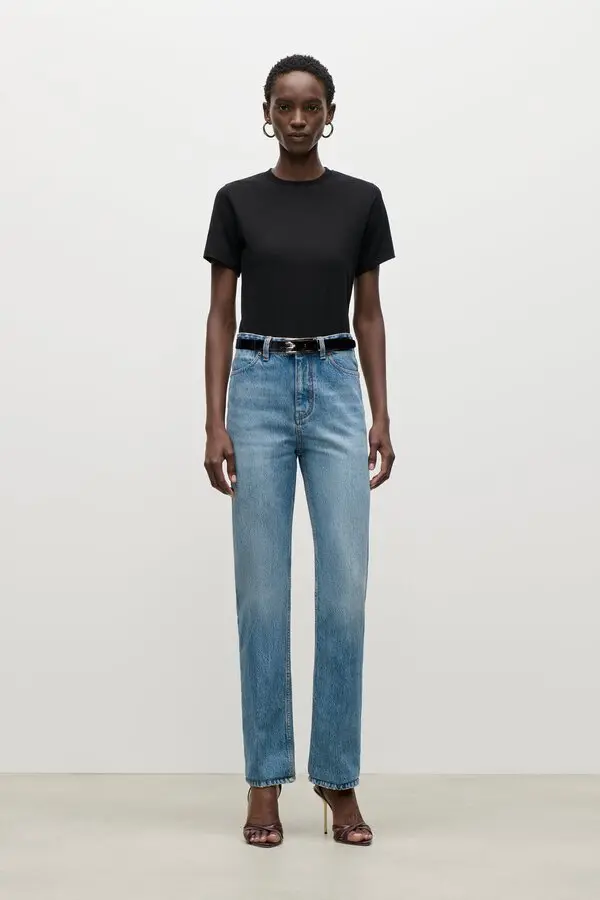 Victoria Beckham Dorian Pin-buckle Belt 25mm Printed Leather