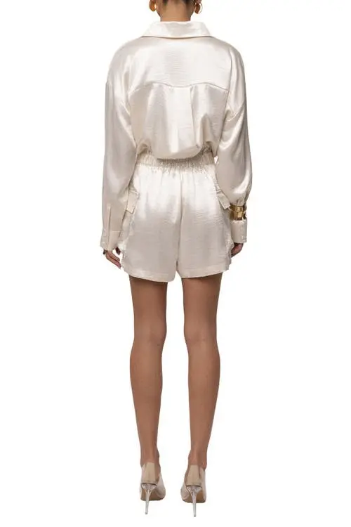 JLUXLABEL City Shine Metallic Romper
