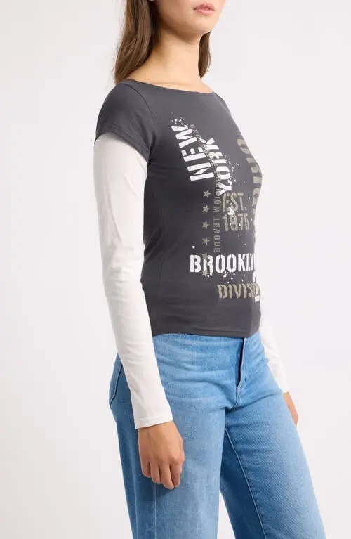 VINYL ICONS Brooklyn Division Twofer Graphic Tee