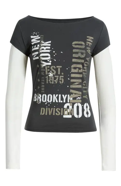 VINYL ICONS Brooklyn Division Twofer Graphic Tee