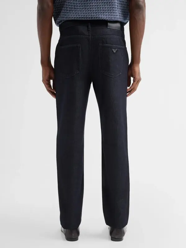 Emporio Armani Straight-leg Jeans - Solid Medium Blue