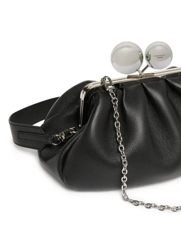 Max Mara Pasticcino Leather Convertible Crossbody