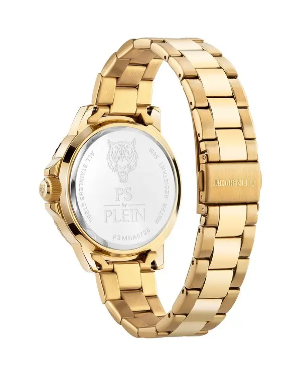 PLEIN SPORT Chrome Surfer Watch, 43mm