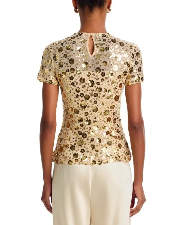 Generation Love Galia 3d Floral Sequin Bodycon Top