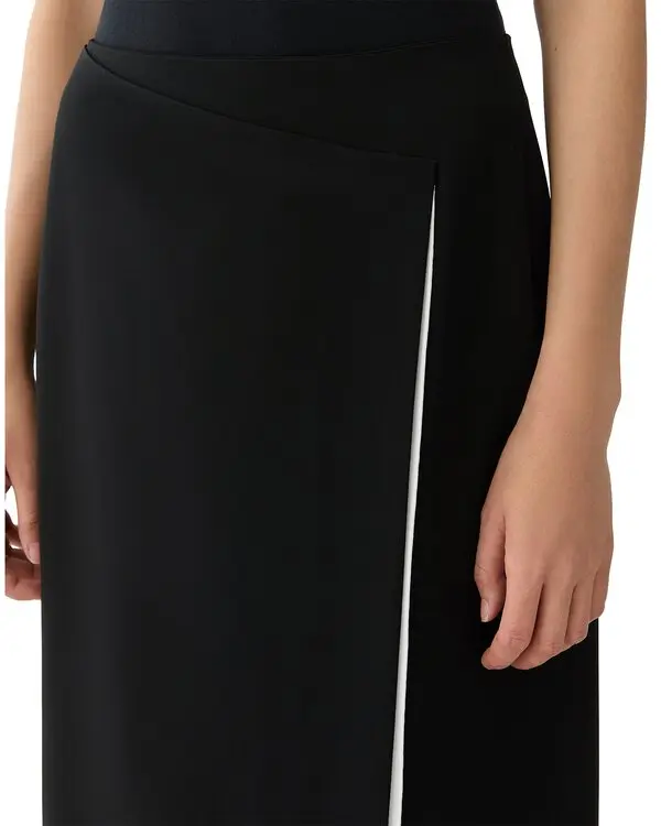 Lafayette 148 New York Contrast Trim Asymmetric Skirt