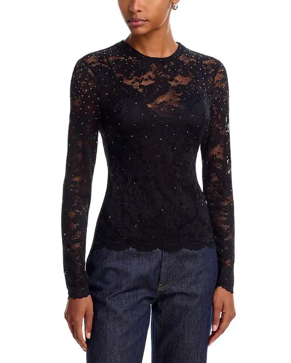 Generation Love Clayton Crystal & Lace Top
