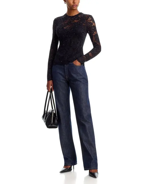Generation Love Clayton Crystal & Lace Top