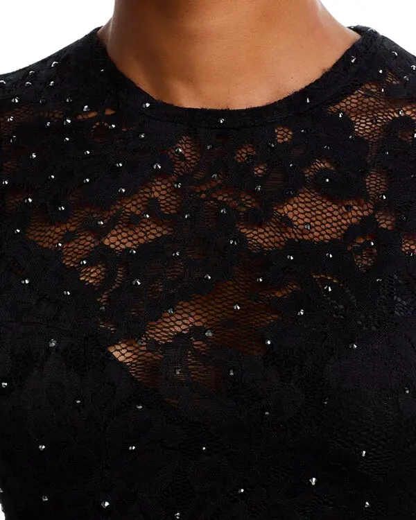 Generation Love Clayton Crystal & Lace Top
