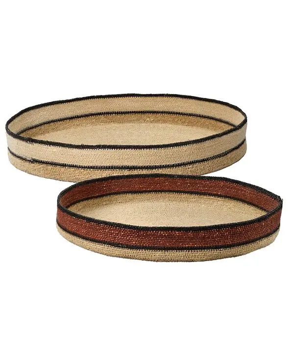 JAMIE YOUNG CO. Scarab Seagrass Trays, Set Of 2