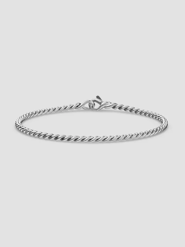 David Yurman Sculpted Cable Chain Bracelet In Sterling 2.7mm