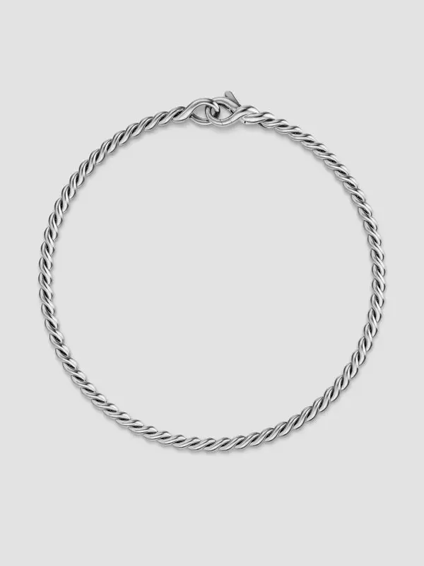 David Yurman Sculpted Cable Chain Bracelet In Sterling 2.7mm