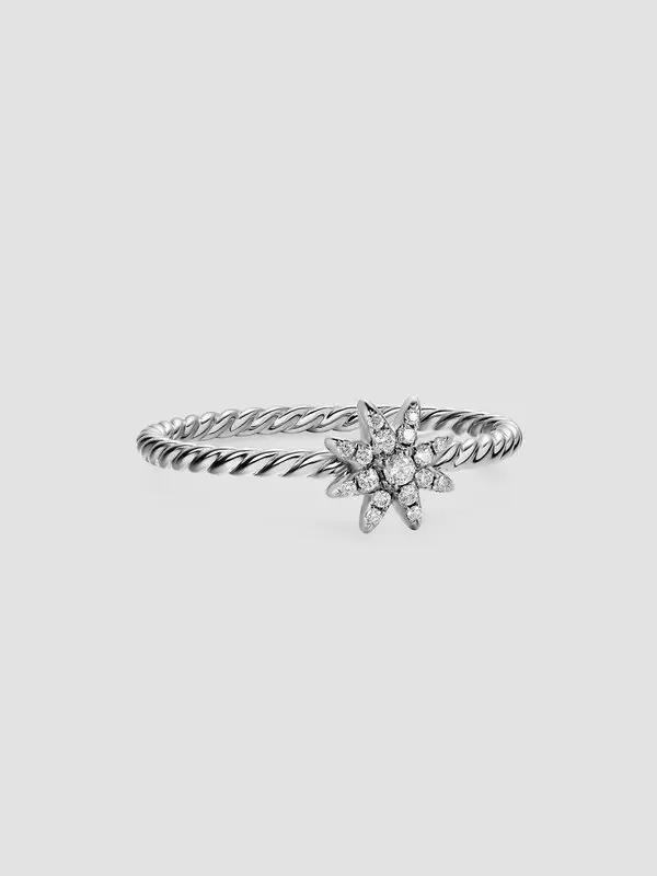 David Yurman Petite Starburst Ring In Sterling - Silver