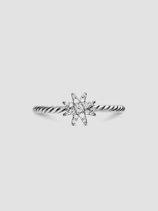 David Yurman Petite Starburst Ring In Sterling