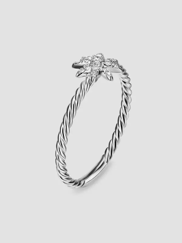 David Yurman Petite Starburst Ring In Sterling