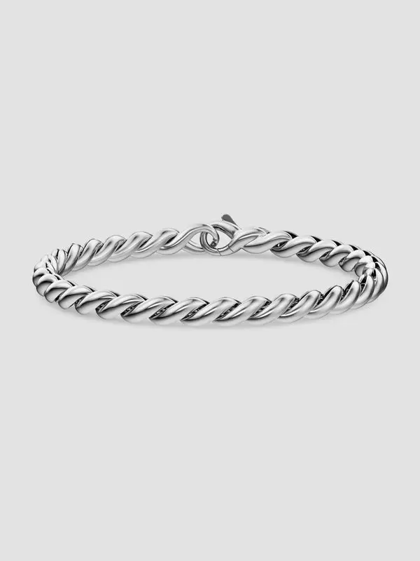 David Yurman Sculpted Cable Chain Bracelet In Sterling 5.7mm