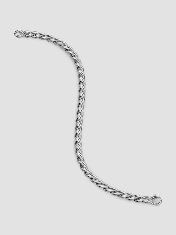 David Yurman Sculpted Cable Chain Bracelet In Sterling 5.7mm