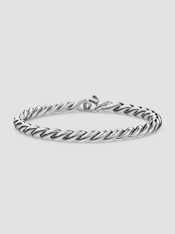 David Yurman Sculpted Cable Chain Bracelet In Sterling 5.7mm - Silver
