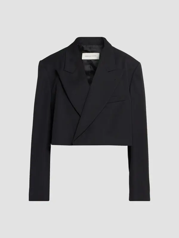 Dries Van Noten Bosea Wool Gabardine Jacket - Black