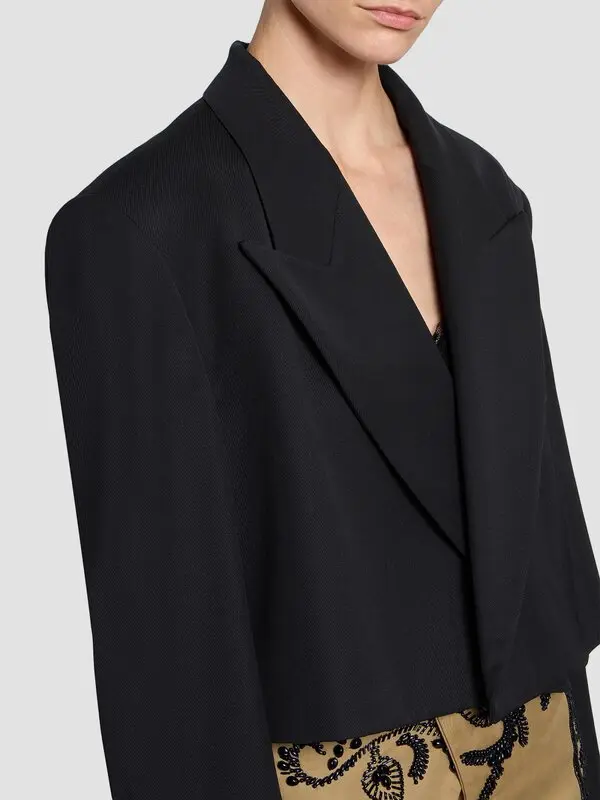 Dries Van Noten Bosea Wool Gabardine Jacket