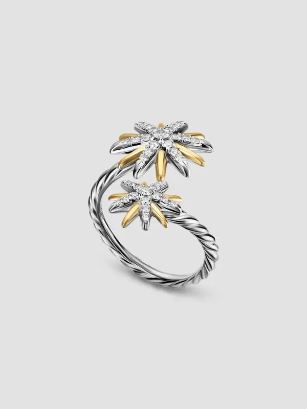 David Yurman Starburst Bypass Ring In Sterling Silver