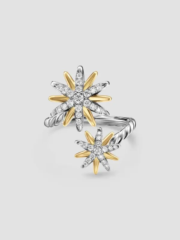 David Yurman Starburst Bypass Ring In Sterling Silver