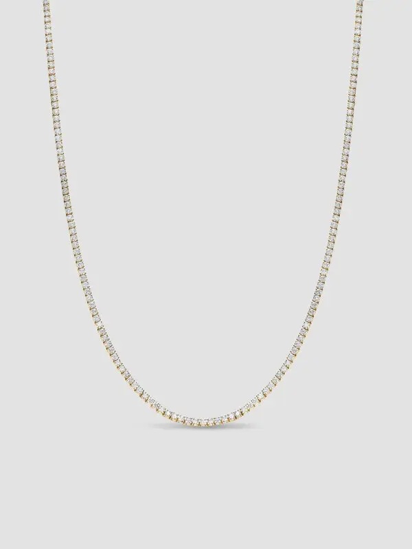David Yurman Mini Tennis Necklace In 18k Yellow Gold - Diamond