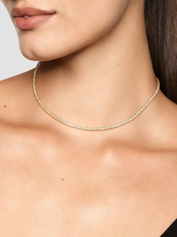 David Yurman Mini Tennis Necklace In 18k Yellow Gold