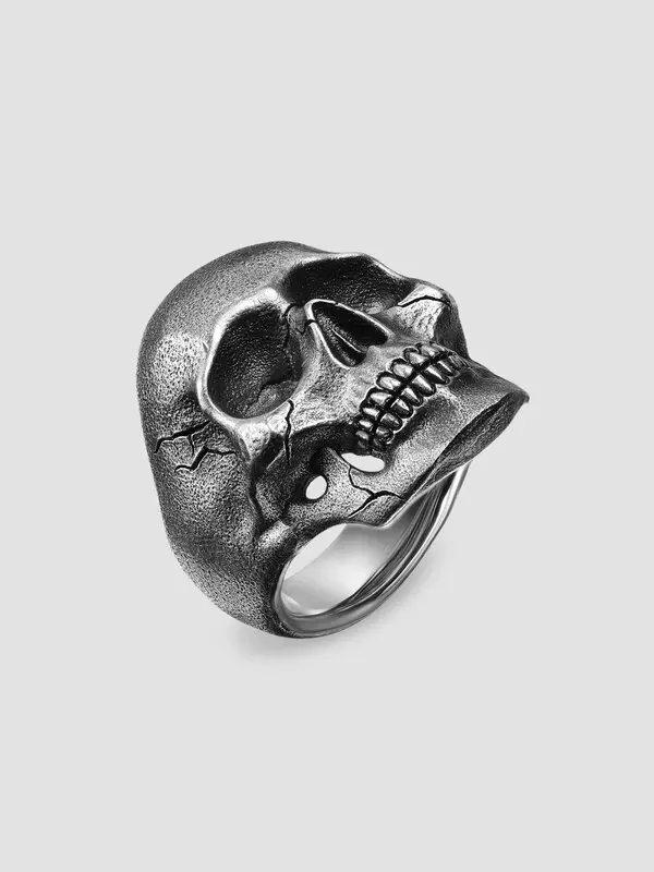 David Yurman Meto Mori Skull Ring In Sterling 30.5mm