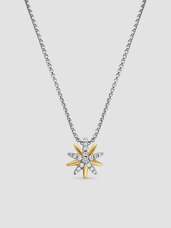 David Yurman Starburst Station Necklace In Sterling Silver - Silver Multi