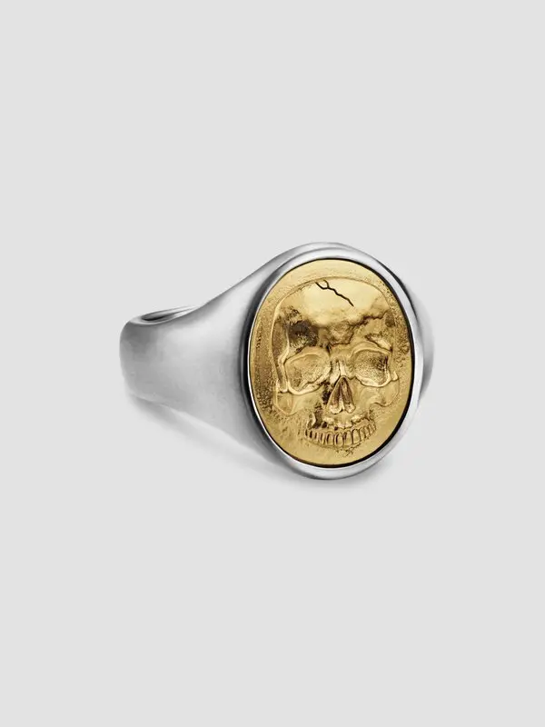 David Yurman Meto Mori Skull Ring In Sterling