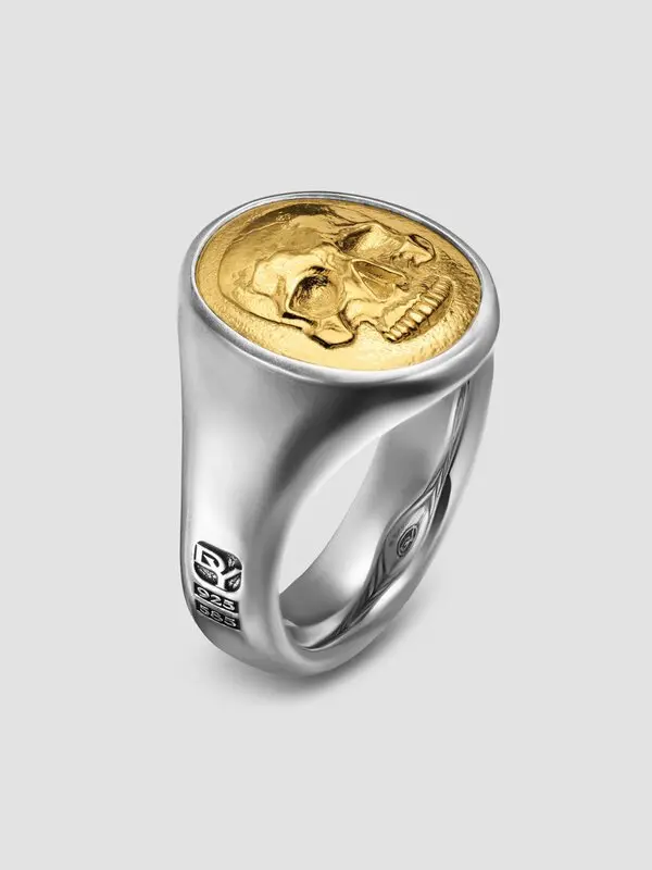 David Yurman Meto Mori Skull Ring In Sterling