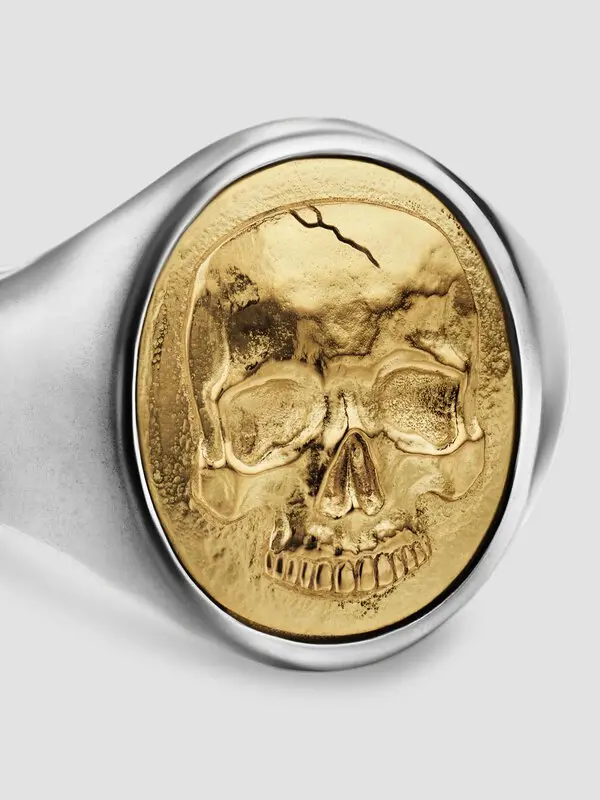 David Yurman Meto Mori Skull Ring In Sterling