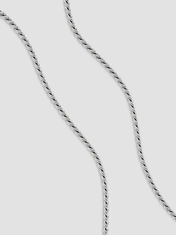 David Yurman Sculpted Cable Chain Necklace In Sterling 3.7mm