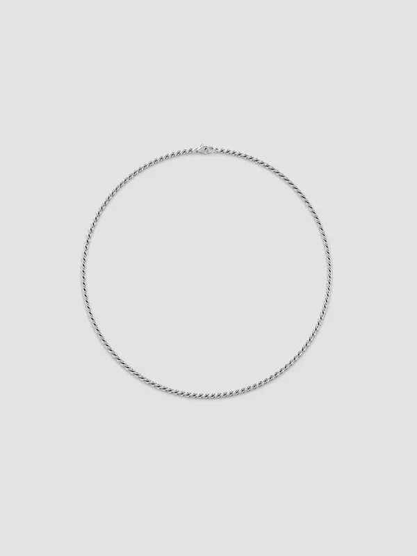 David Yurman Sculpted Cable Chain Necklace In Sterling 3.7mm