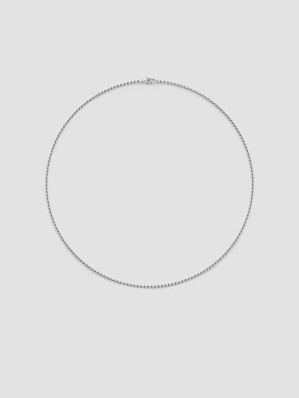David Yurman Sculpted Cable Chain Necklace In Sterling 2.7mm