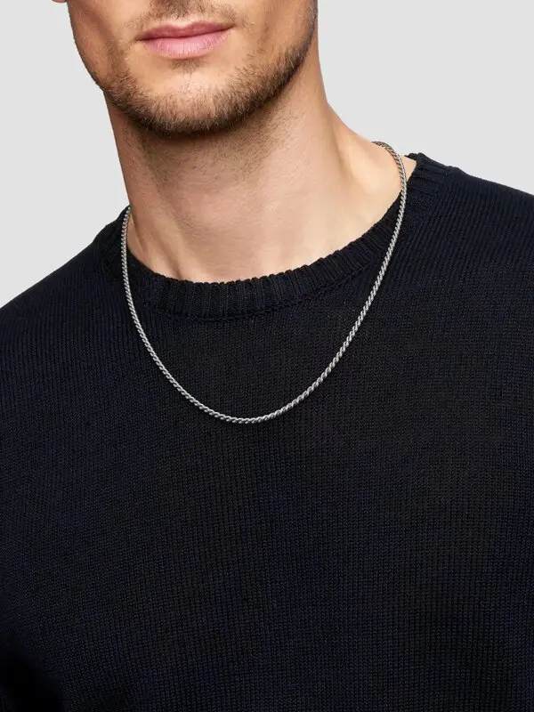 David Yurman Sculpted Cable Chain Necklace In Sterling 2.7mm