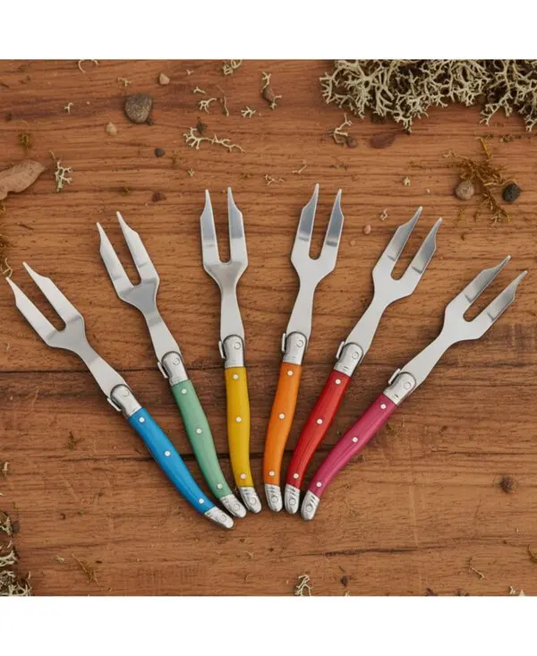 LAGUIOLE Mini Cheese Forks, Set Of 6