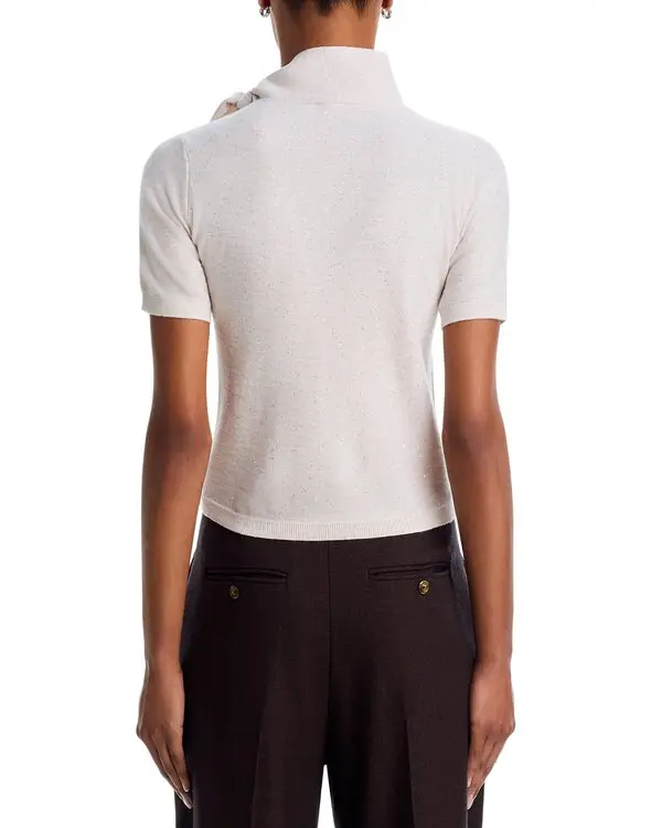 EMME Shimmer Bow Neck Top