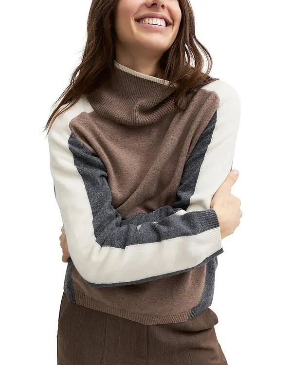 EMME Wool & Cashmere Colorblocked Turtleneck Sweater Exclusive