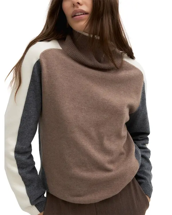 EMME Wool & Cashmere Colorblocked Turtleneck Sweater Exclusive