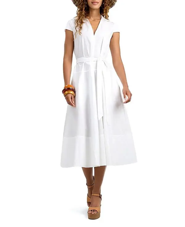 Trina Turk Short Sleeve Delfina Dress - White