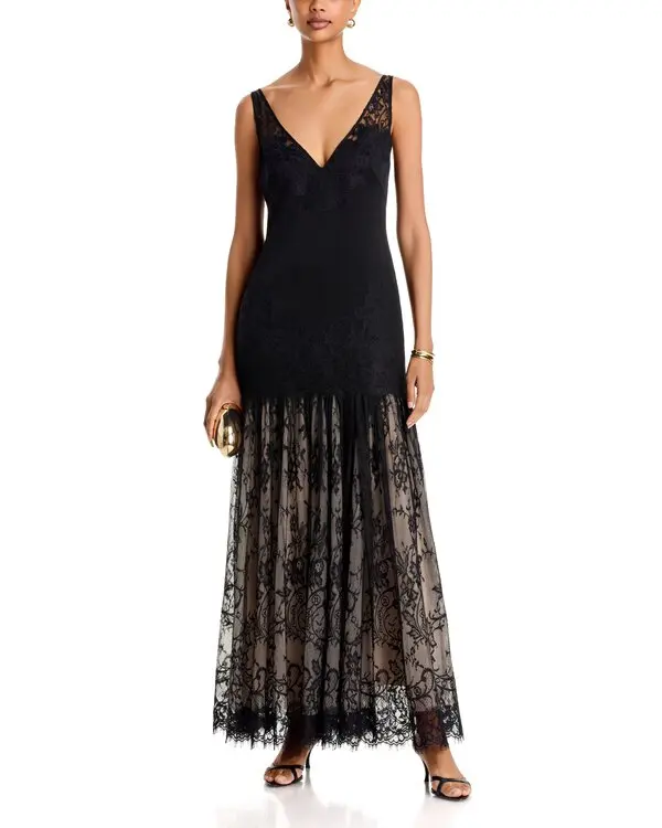 UNGARO Blair Lace Maxi Dress