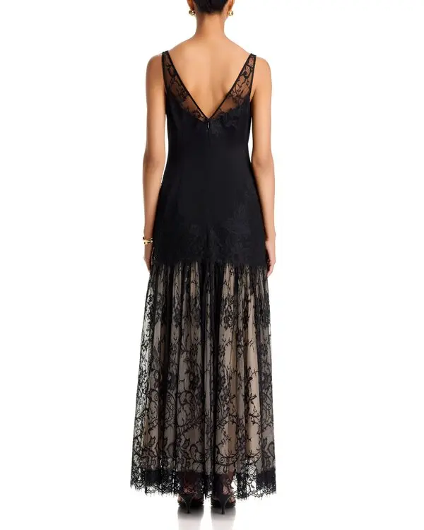 UNGARO Blair Lace Maxi Dress