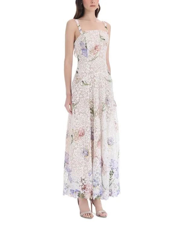 Oscar De La Renta Iris Square Lace Dress