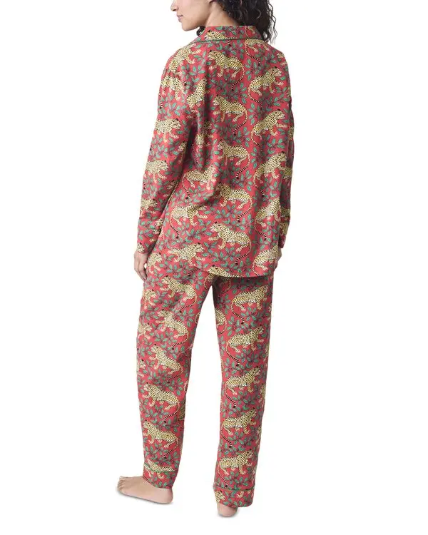 PRINTFRESH Winter Holly Bagheera Cotton Flannel Pajama Set